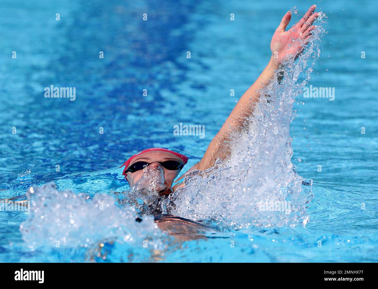 England's Jessica Fullalove competes in her women's 200m backstroke ...