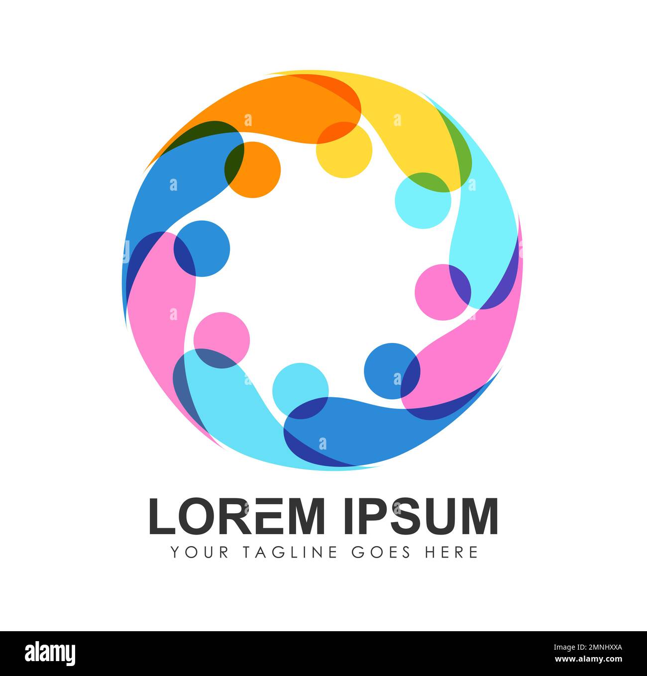 Geometric People Logo vector icon Sign illustration in white background ...