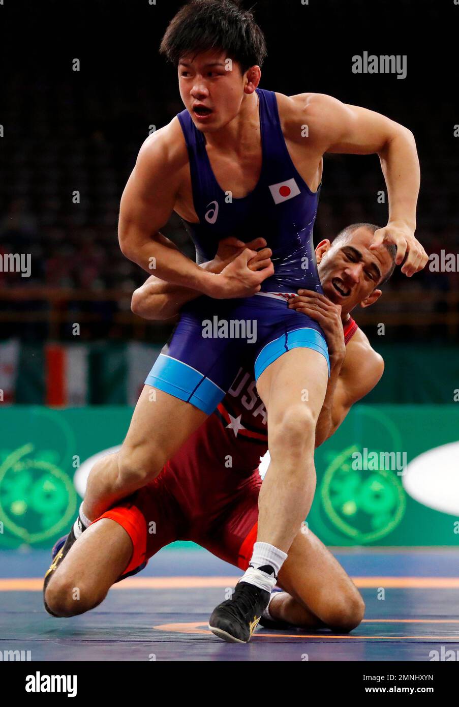 Japan's Kazuya Koyanagi escapes from United States' Kendric Maple ...