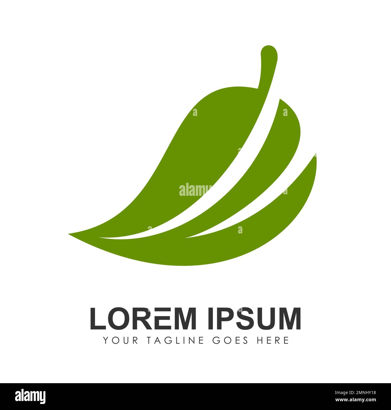 Green Leaf Logo vector icon Sign illustration in white background ...