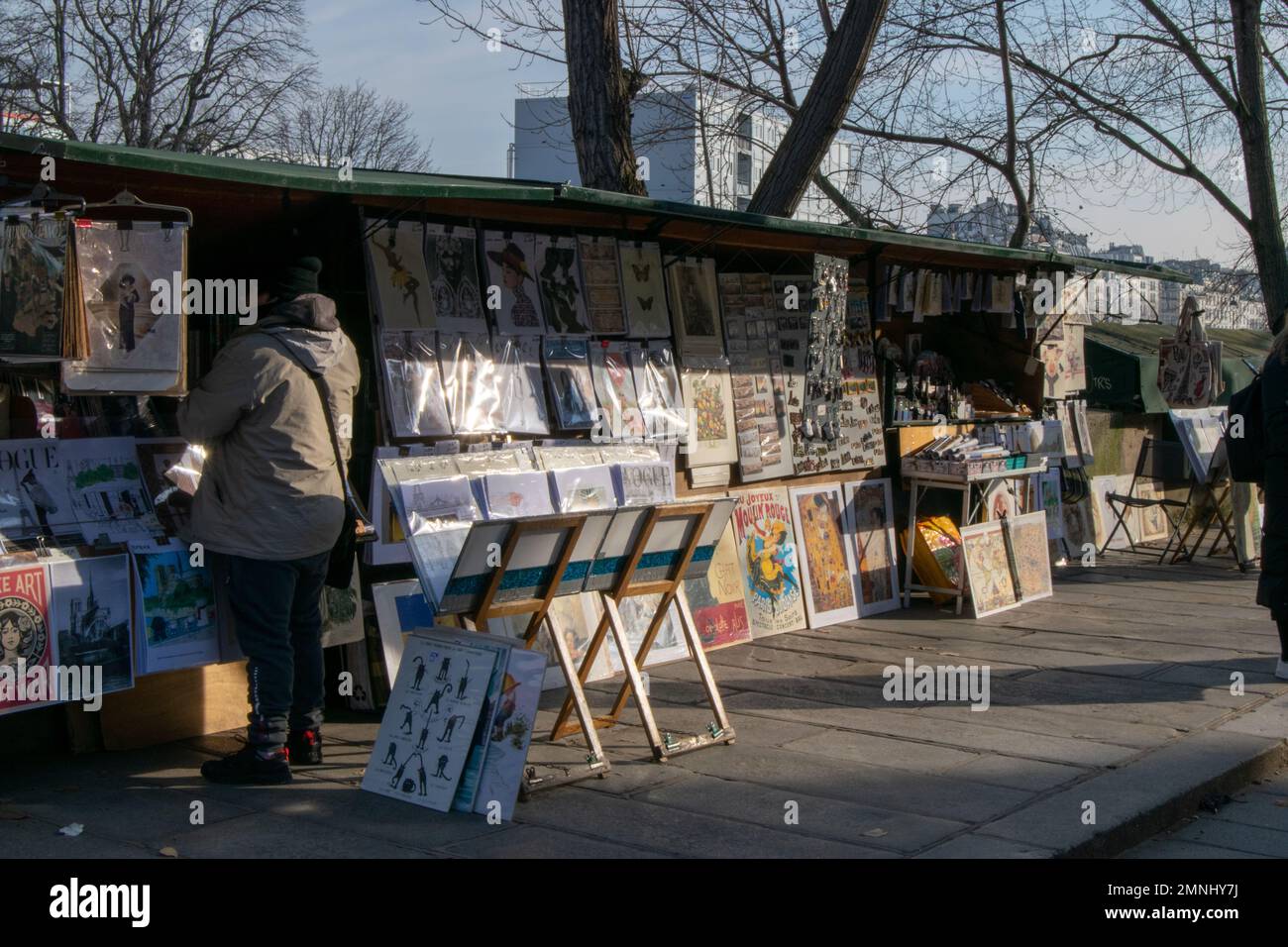 Bookseller stalls along the Seine River in France are a time honored ...