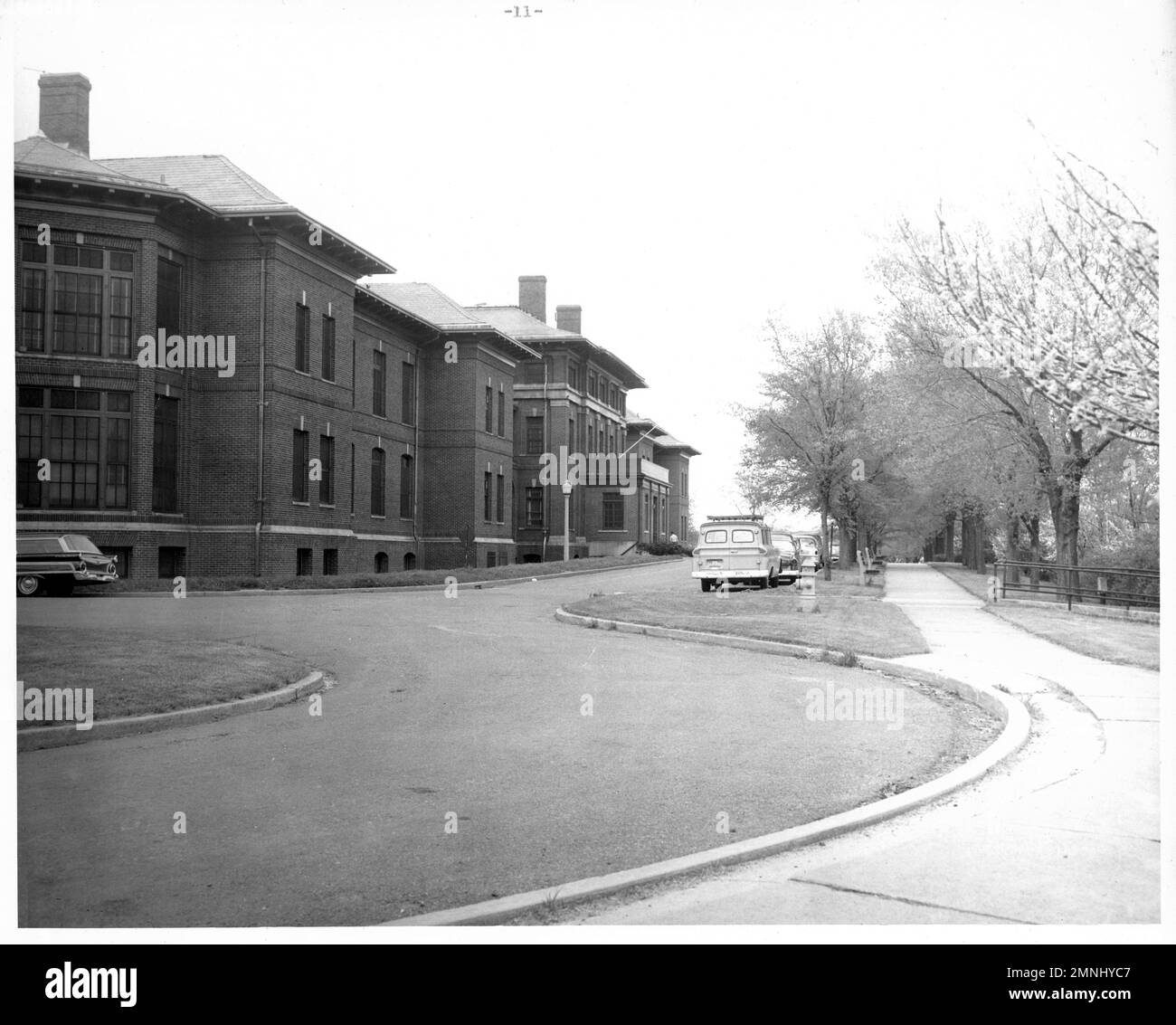 Naval Hospital Chelsea, Massachusetts. Front view of main hospital ...