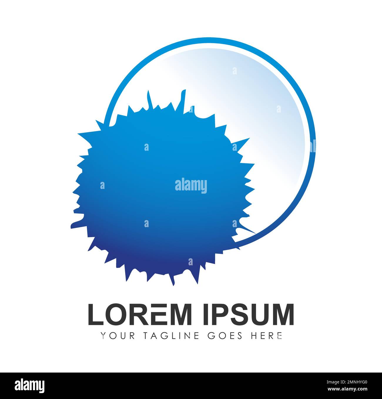 Blue Splash Background Vector Icon Sign Illustration In White Background Isolated Stock Vector