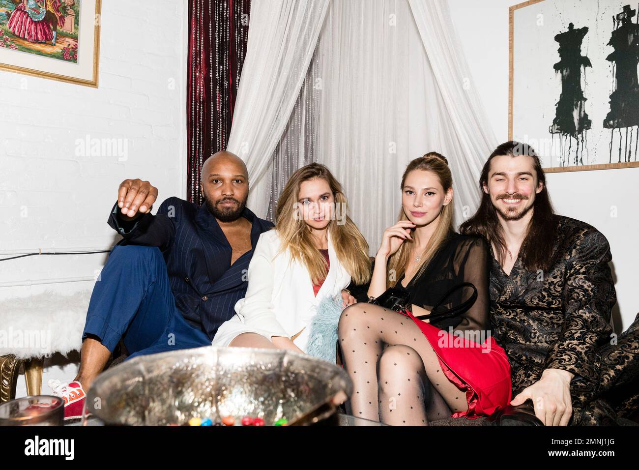 Lo'renzo Hill-White, left, Jade Kedrick, Tamara zhukova, and Andre ...