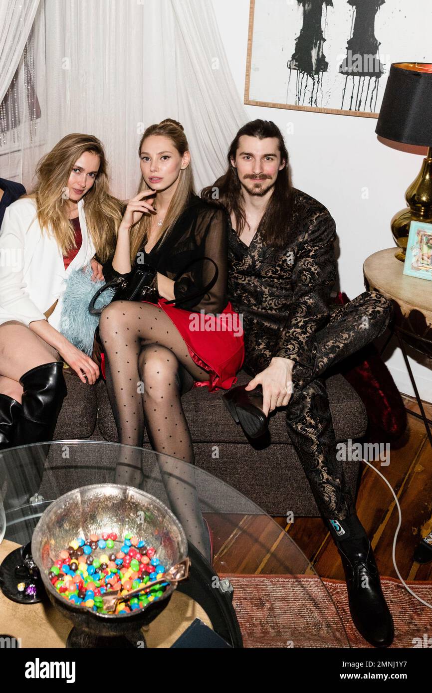 Jade Kedrick, left, Tamara zhukova, and Andre Ornish attend the Spring ...