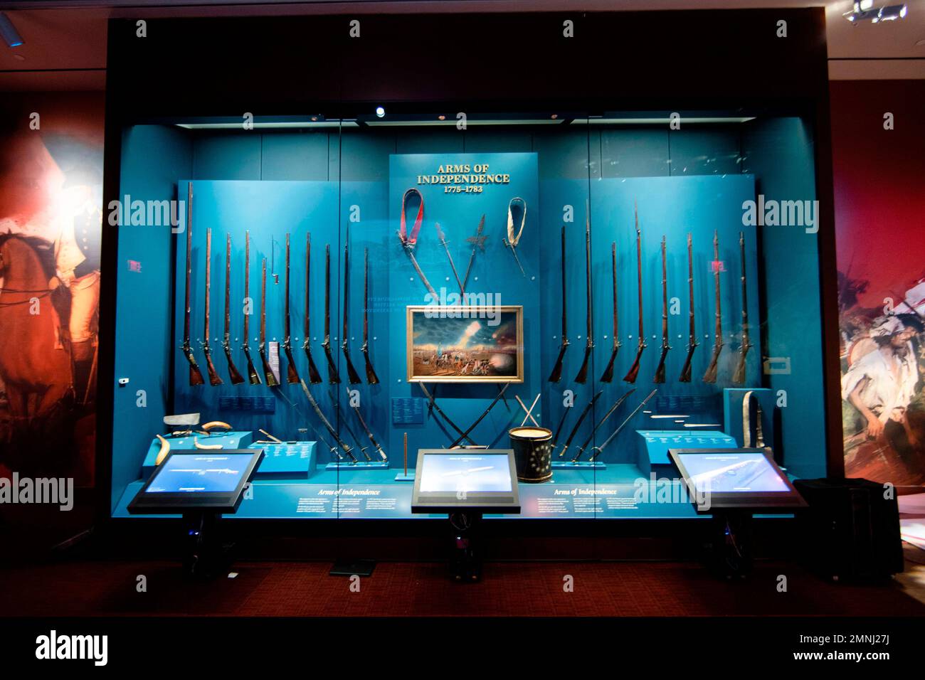 FILE - This April 4, 2017, file photo shows a display of weapons used ...