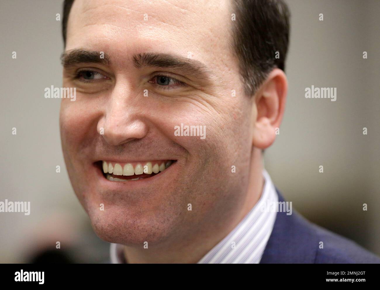 Haven Allen CEO, and co-founder of mHUB smiles as he gives a tour of ...