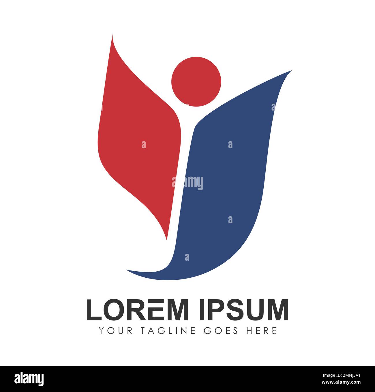 Geometric People Logo vector icon Sign illustration in white background ...