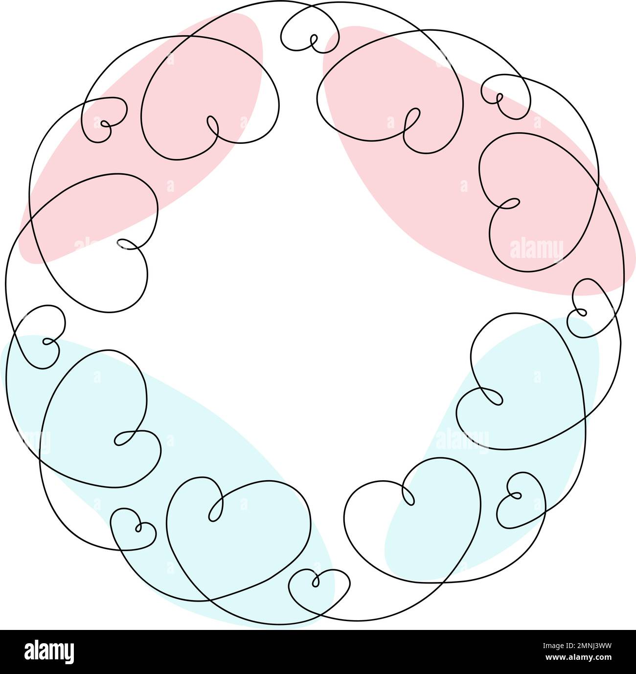 Round frame colorful heart Stock Vector Images - Alamy