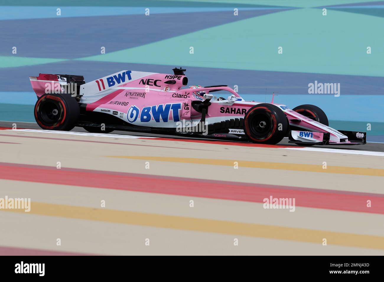 Force India driver Sergio Perez of Mexico steers his car during the ...