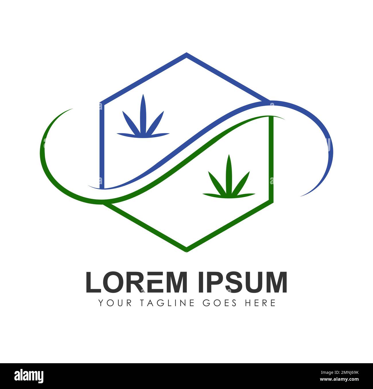 Geometric Cannabis Logo vector Icon Sign illustration in white ...