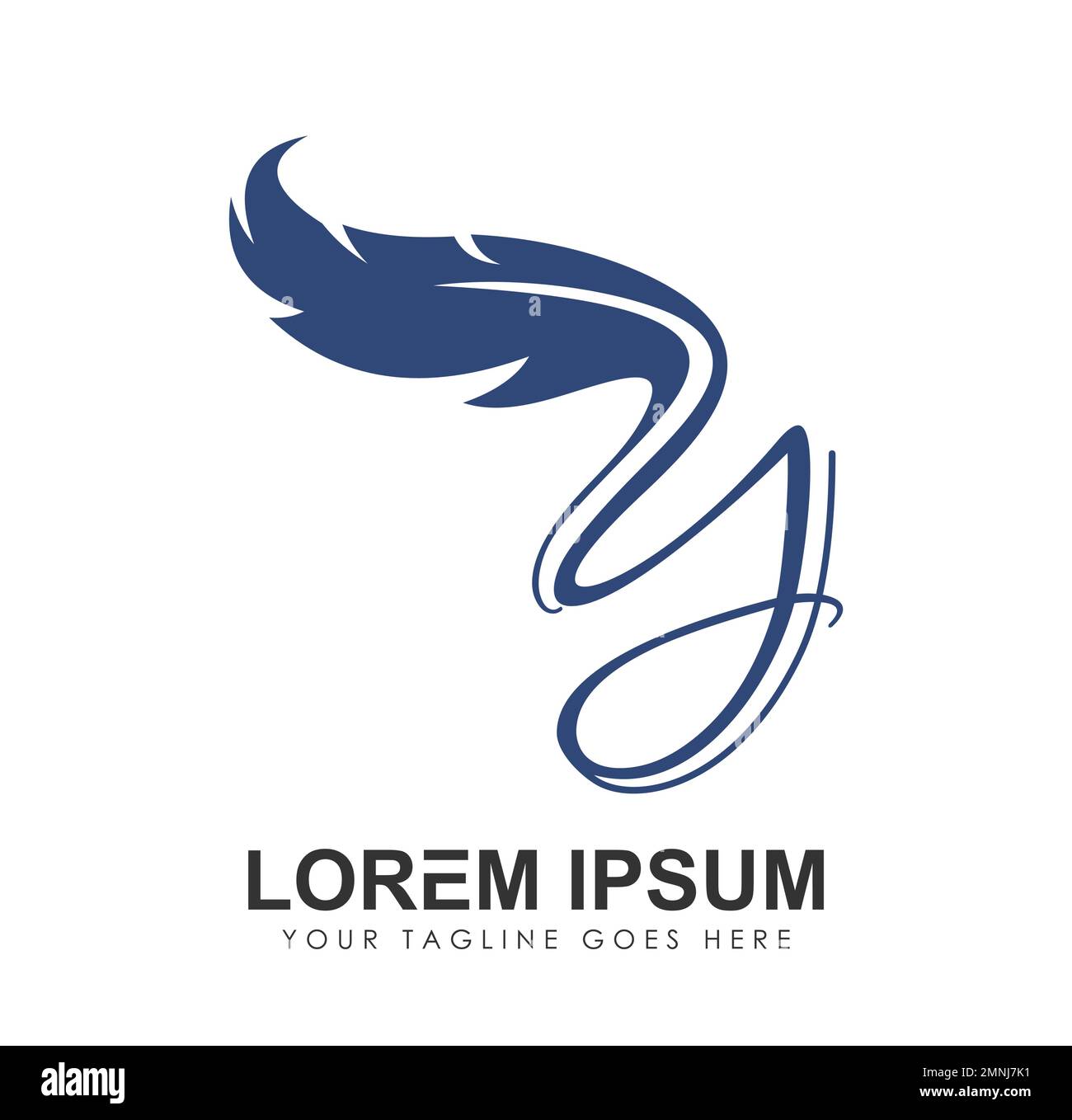 Feather Monogram Logo Initial Letter Y Vector Sign illustration in ...