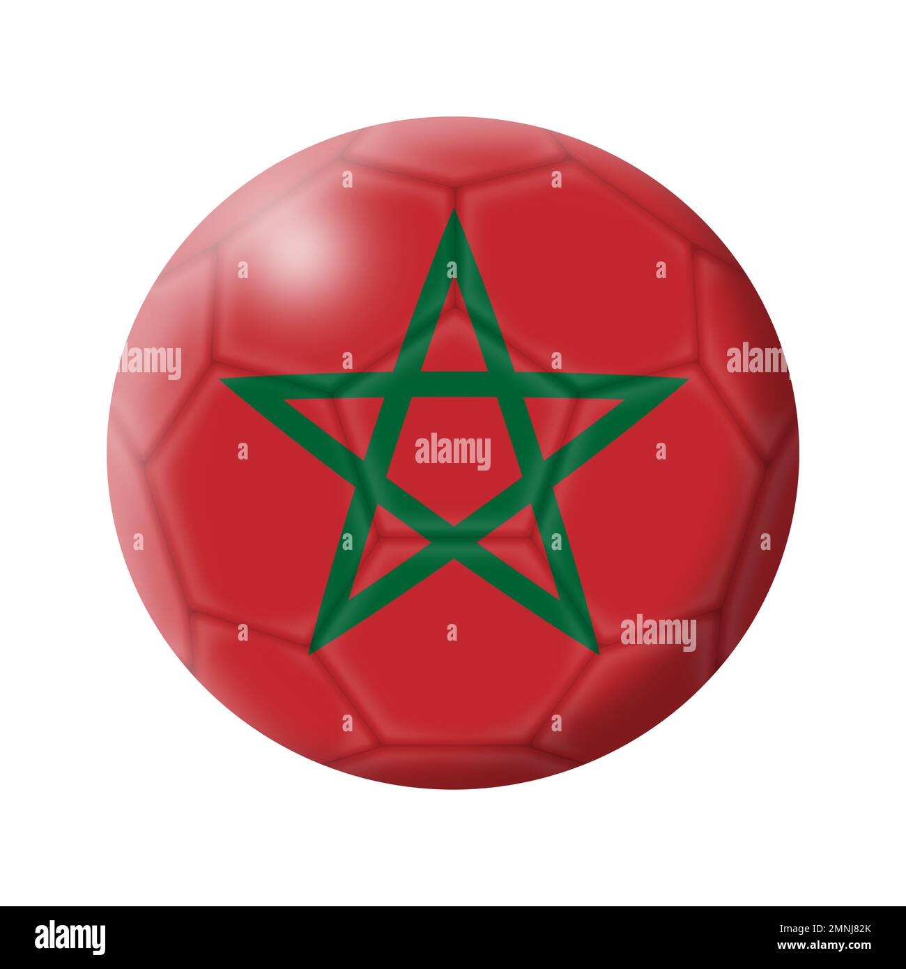Morocco soccer ball football 3d illustration with clipping path Stock ...