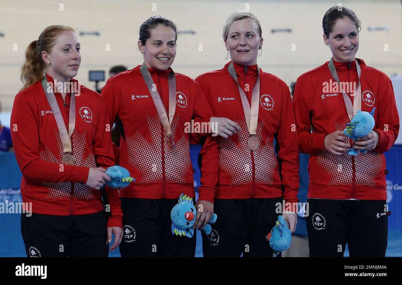 Canada's Allison Beveridge, Ariane Bonhomme, Stephanie Roorda and Annie ...