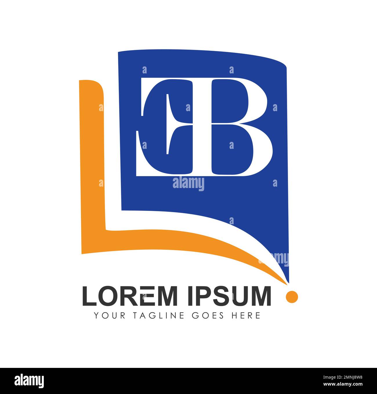 Initial Monogram Logo Letters EB Vector Sign illustration in white ...