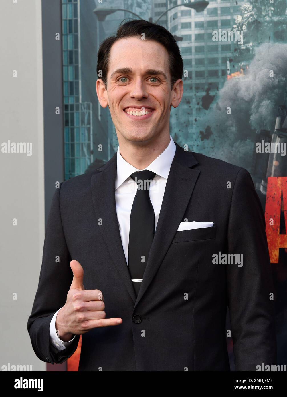 Jason Liles arrives at the world premiere of "Rampage" at the Microsoft ...