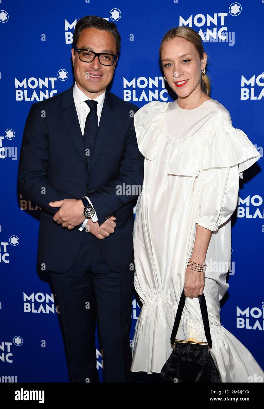 Montblanc International CEO Nicolas Baretzki, left, and actress Chloe ...