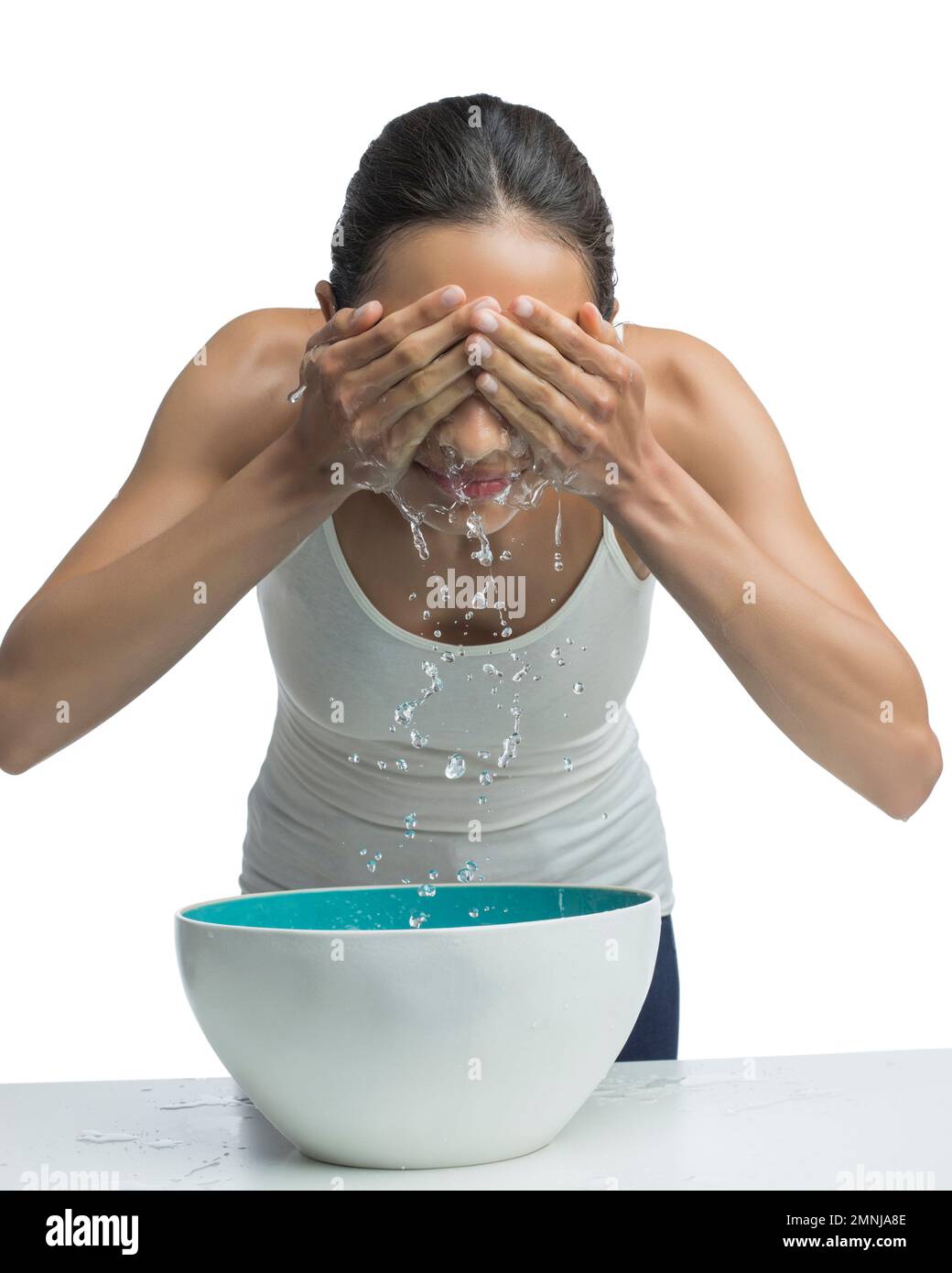 Black woman washing face with water hi-res stock photography and images ...
