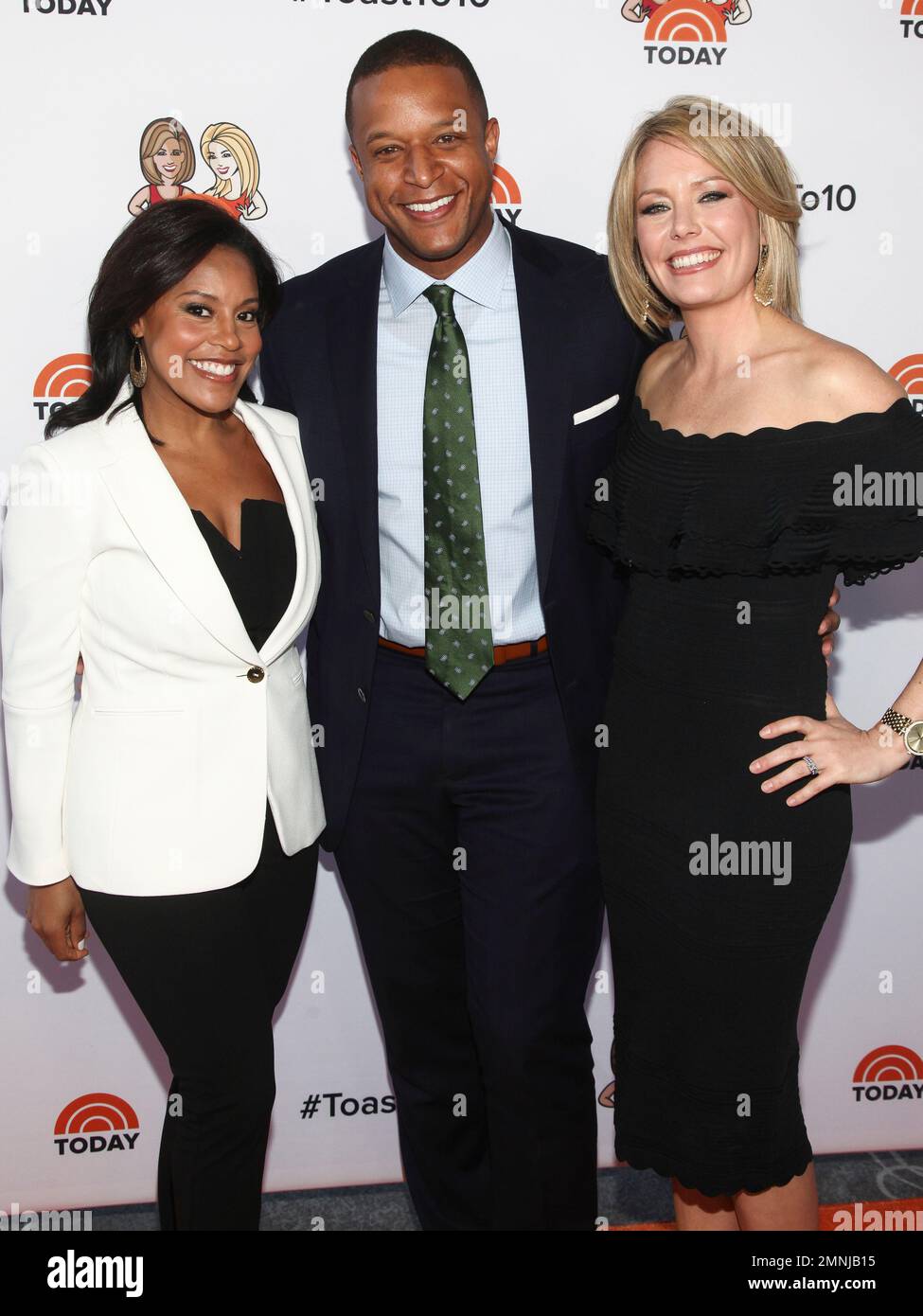 Sheinelle Jones, from left, Craig Melvin and Dylan Dreyer attend the ...