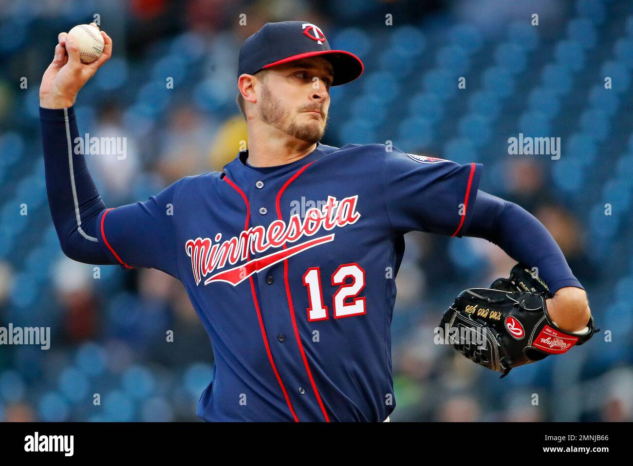 Minnesota Twins starting pitcher Jake Odorizzi delivers in the first ...