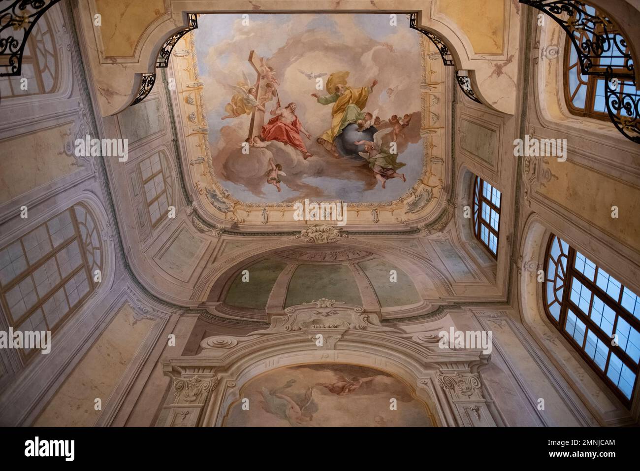 Ceiling painting, Rosenberg Palace, Prague Castle, Prague, Czech ...