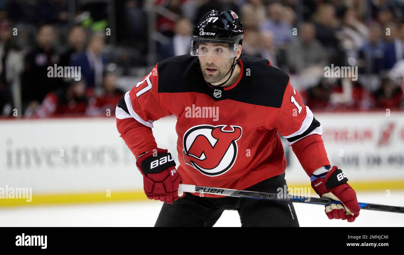 New Jersey Devils left wing Patrick Maroon skates against the New York ...