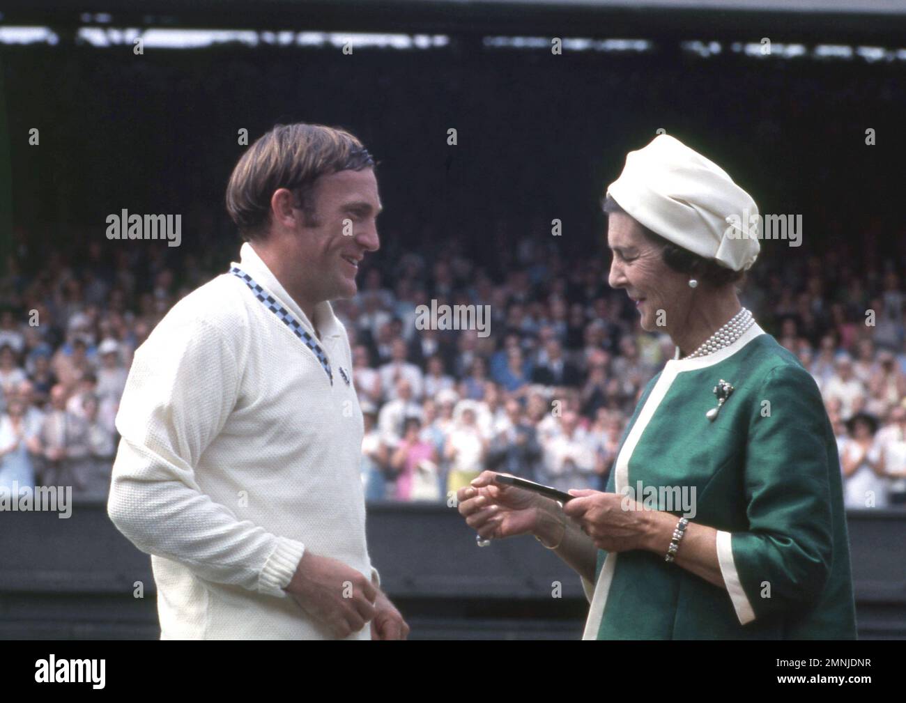 Australia's Tony Roche is presented his prize by Princess Marina for ...