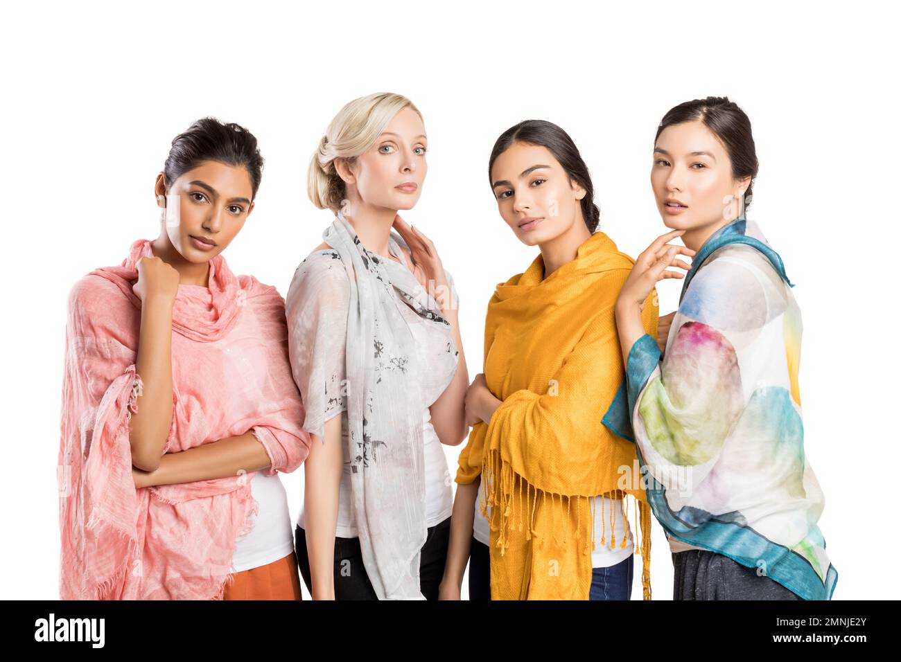 Studio portrait of four beautiful women Stock Photo - Alamy