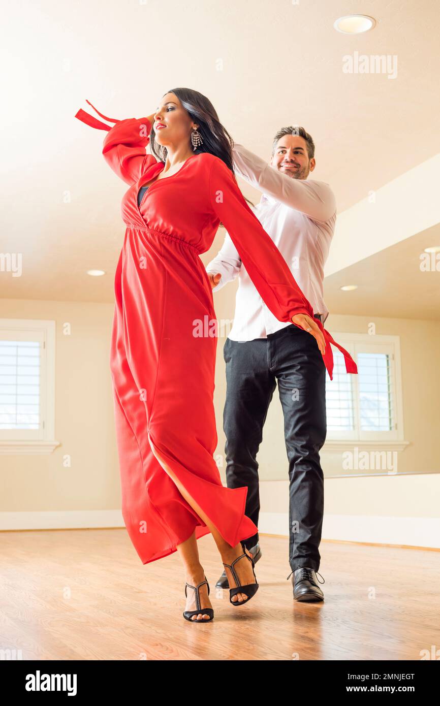 Couple dance red dress hi-res stock photography and images - Alamy