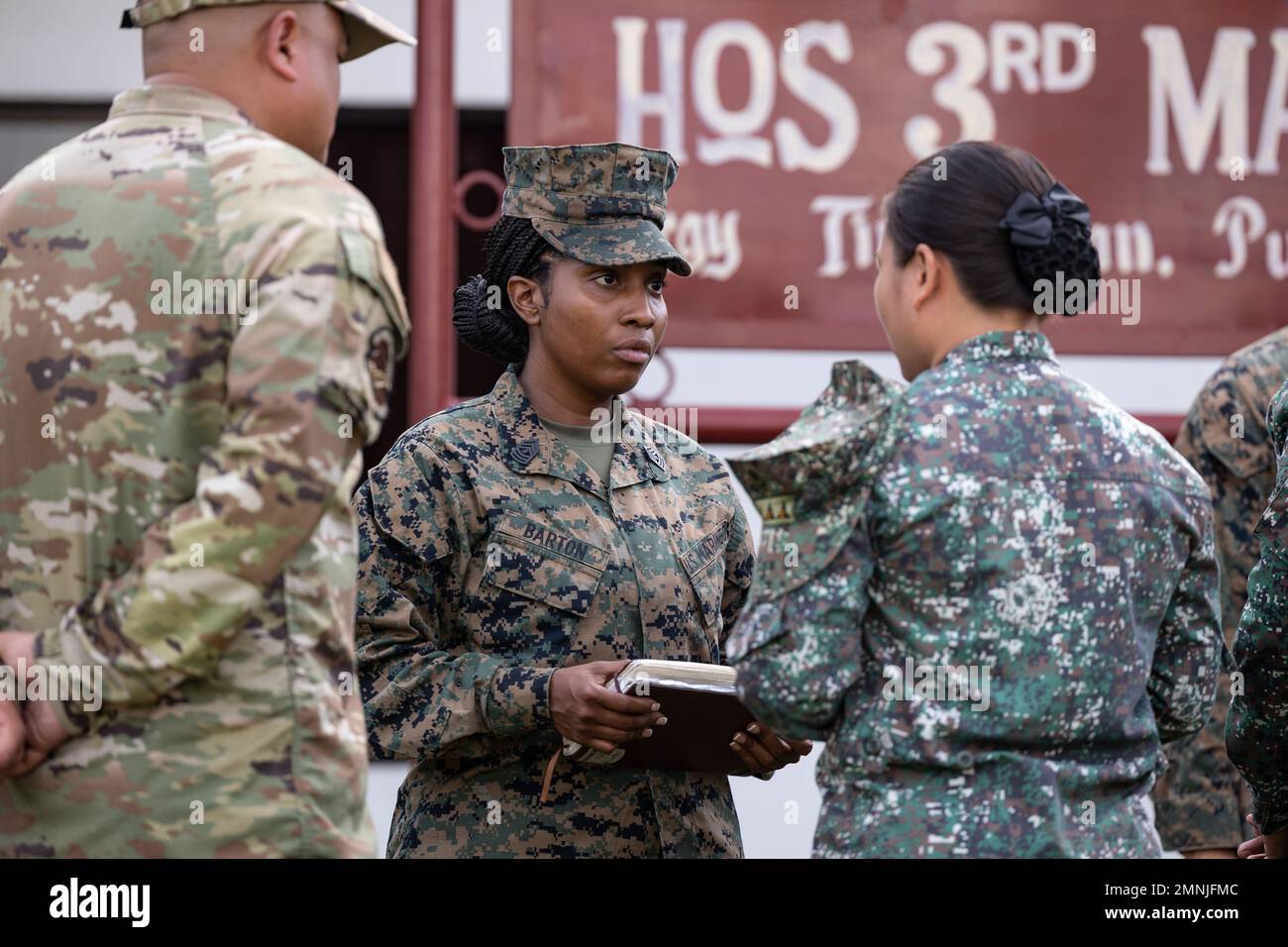 U.S. Marine Corps 1st Sgt. Kimberly Barton, company first sergeant for ...