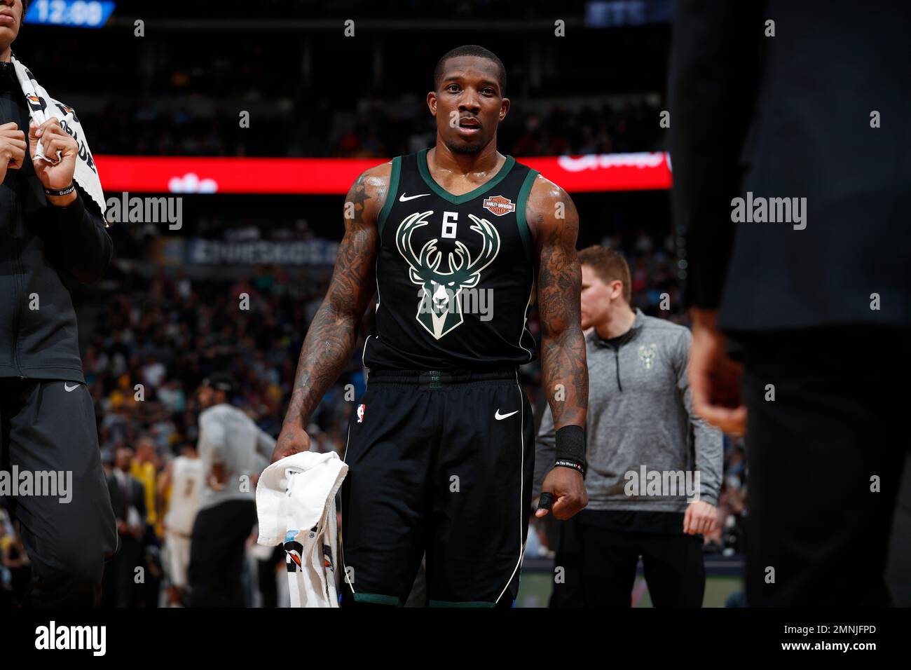 Milwaukee Bucks guard Eric Bledsoe (6) in the second half overtime of ...