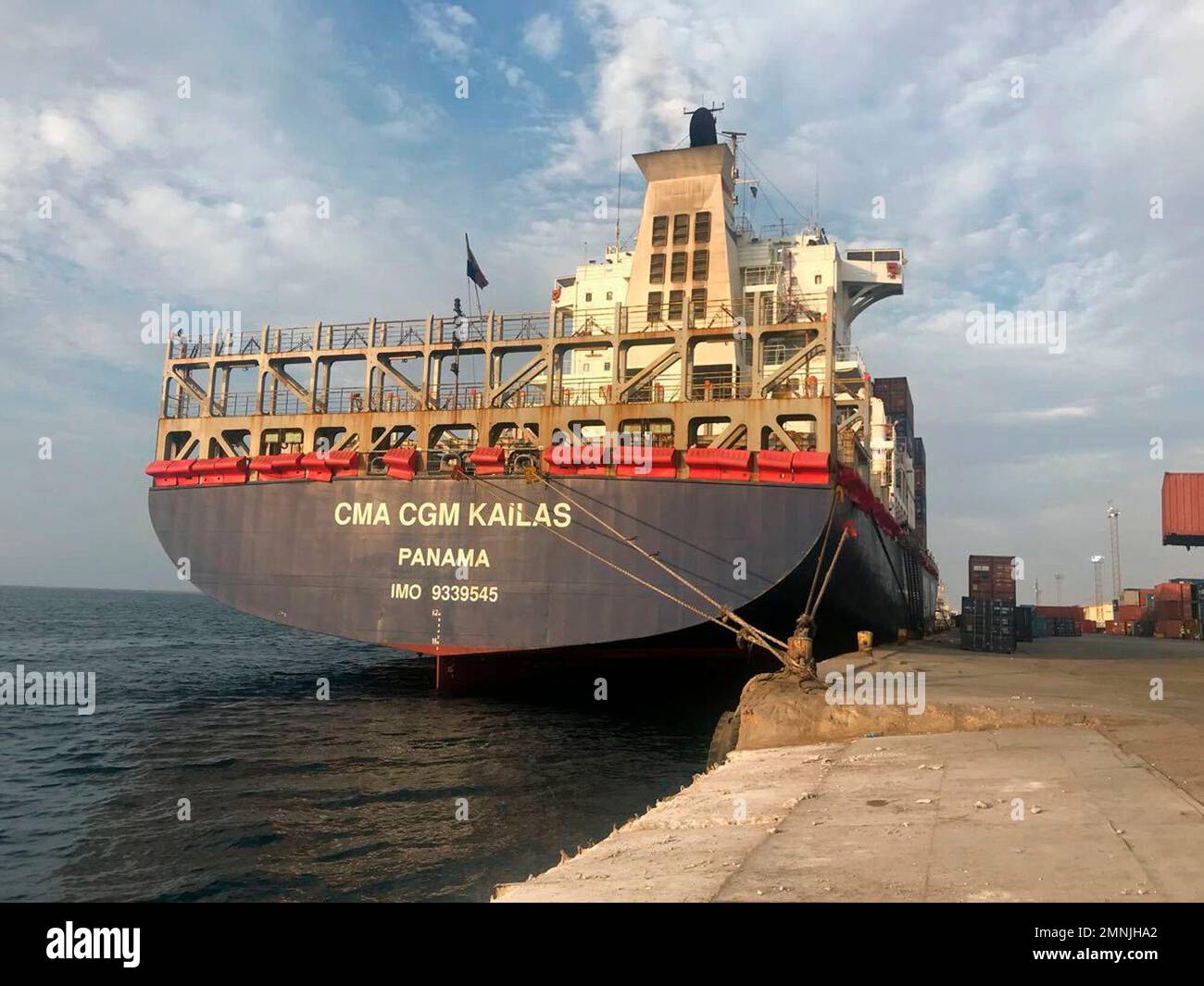 In this Sunday, April 1, 2018 photo, a cargo ship is docked at the Port ...