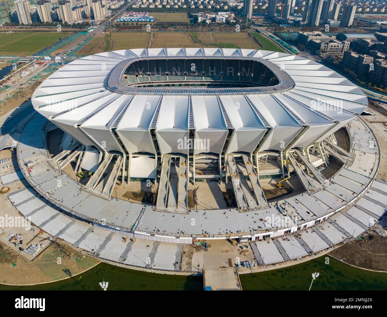 SUZHOU, CHINA - JANUARY 30, 2023 - The construction site of Kunshan ...