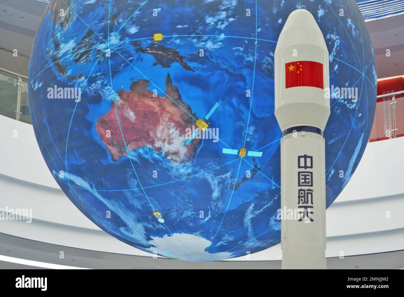 YANTAI, CHINA - JANUARY 30, 2023 - A model of China's carrier rocket ...