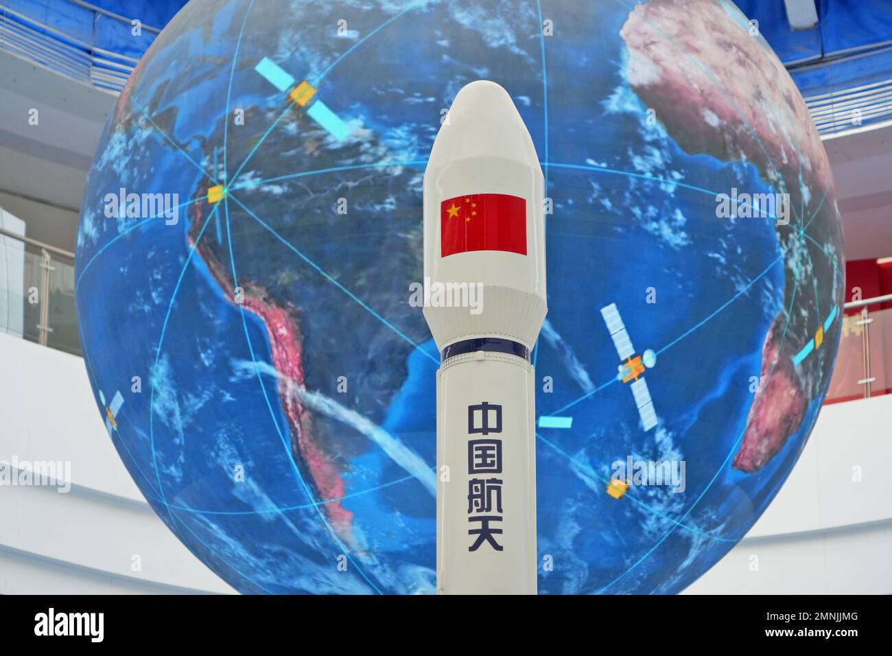 YANTAI, CHINA - JANUARY 30, 2023 - A model of China's carrier rocket ...