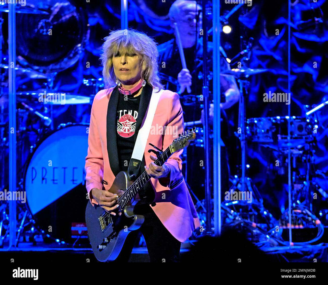 The English/American rock band The Pretenders, with frontwoman Chrissie ...