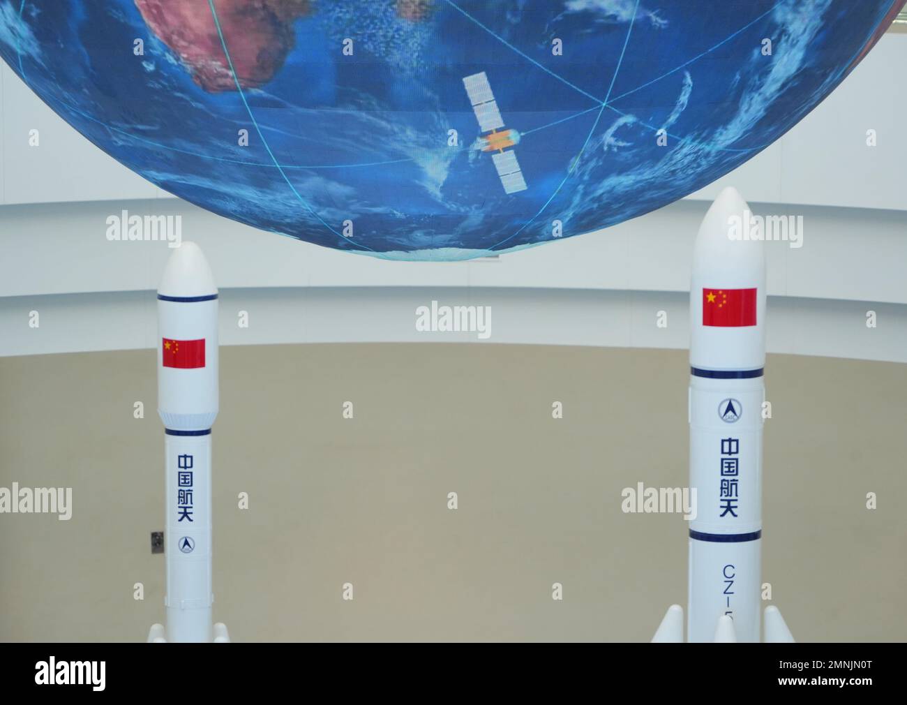 YANTAI, CHINA - JANUARY 30, 2023 - A model of China's carrier rocket ...