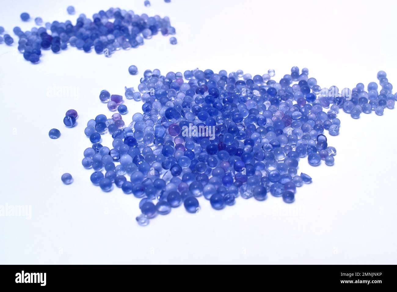 blue silica gel ,moisture adsorbing, isolated on white background Stock ...