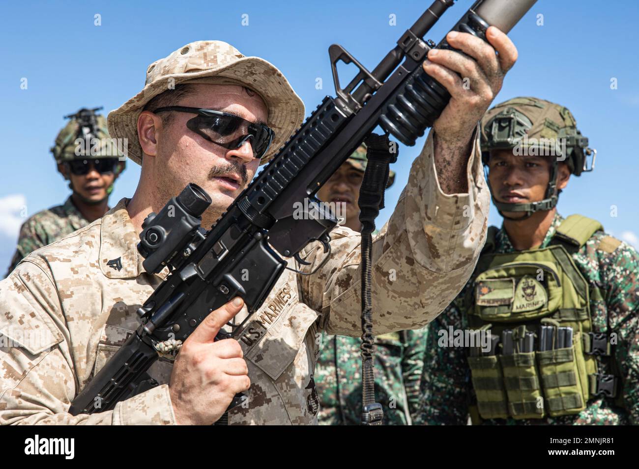 U.S. Marine Corps Cpl. Nicholas Degillio, an infantry assault Marine ...