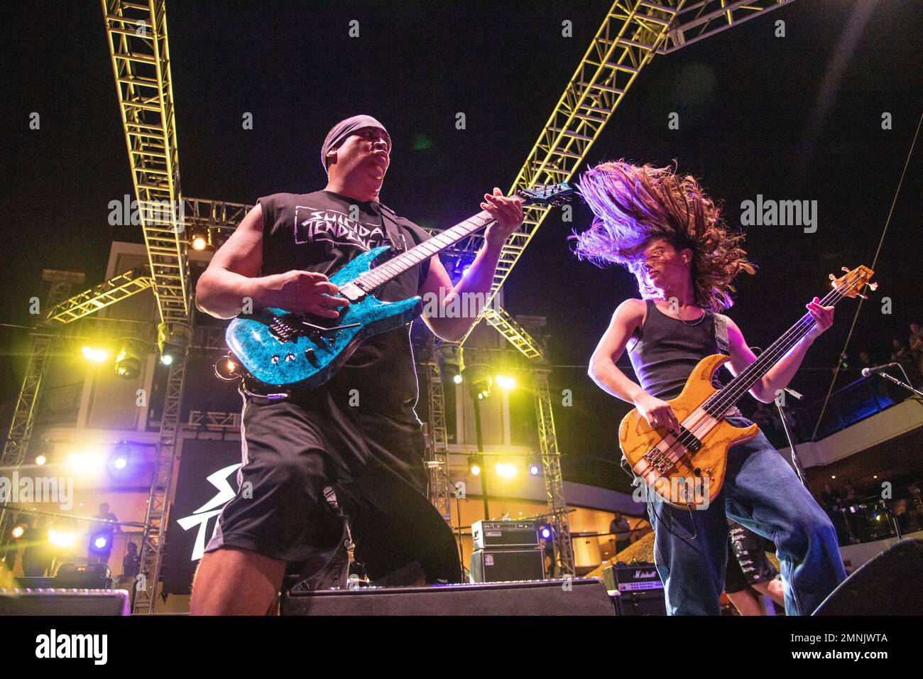 Dean Pleasants, left, and Tye Trujillo of Suicidal Tendencies perform ...