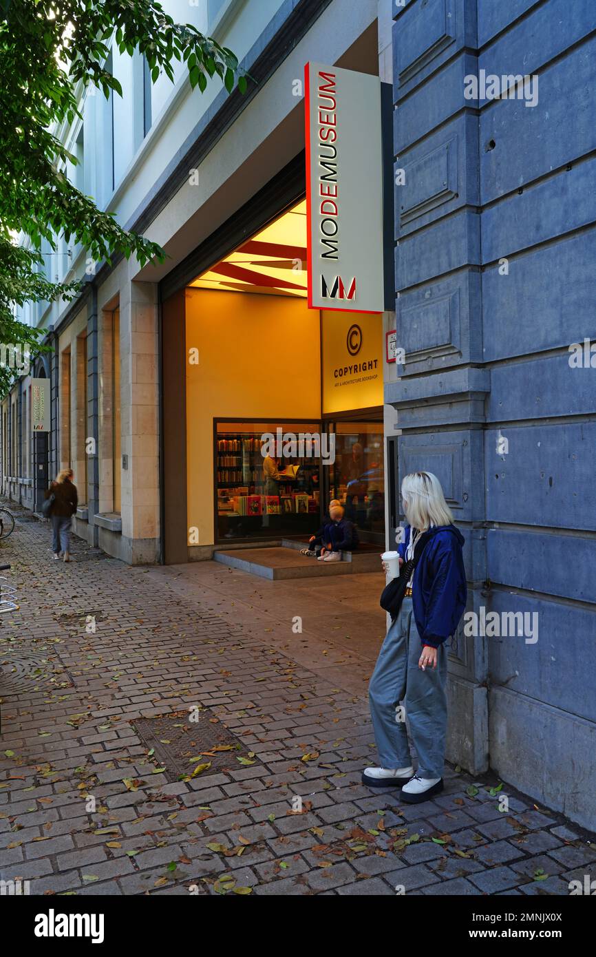 ANTWERP, BELGIUM –18 OCT 2022- View of the MOMU Mode Museum, the ...