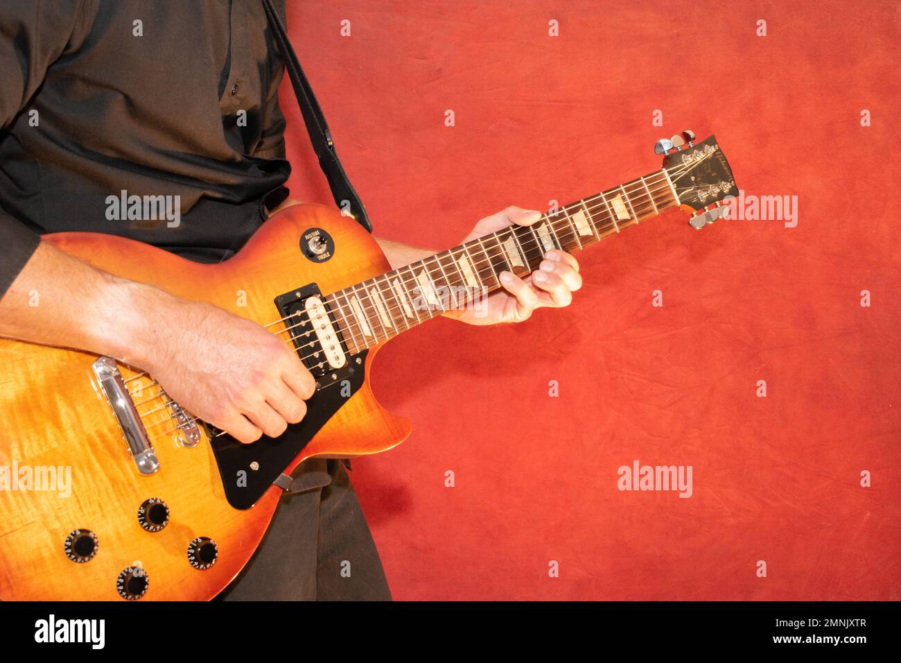 Vaduz, Liechtenstein, September 28, 2022 Artist is performing with a ...