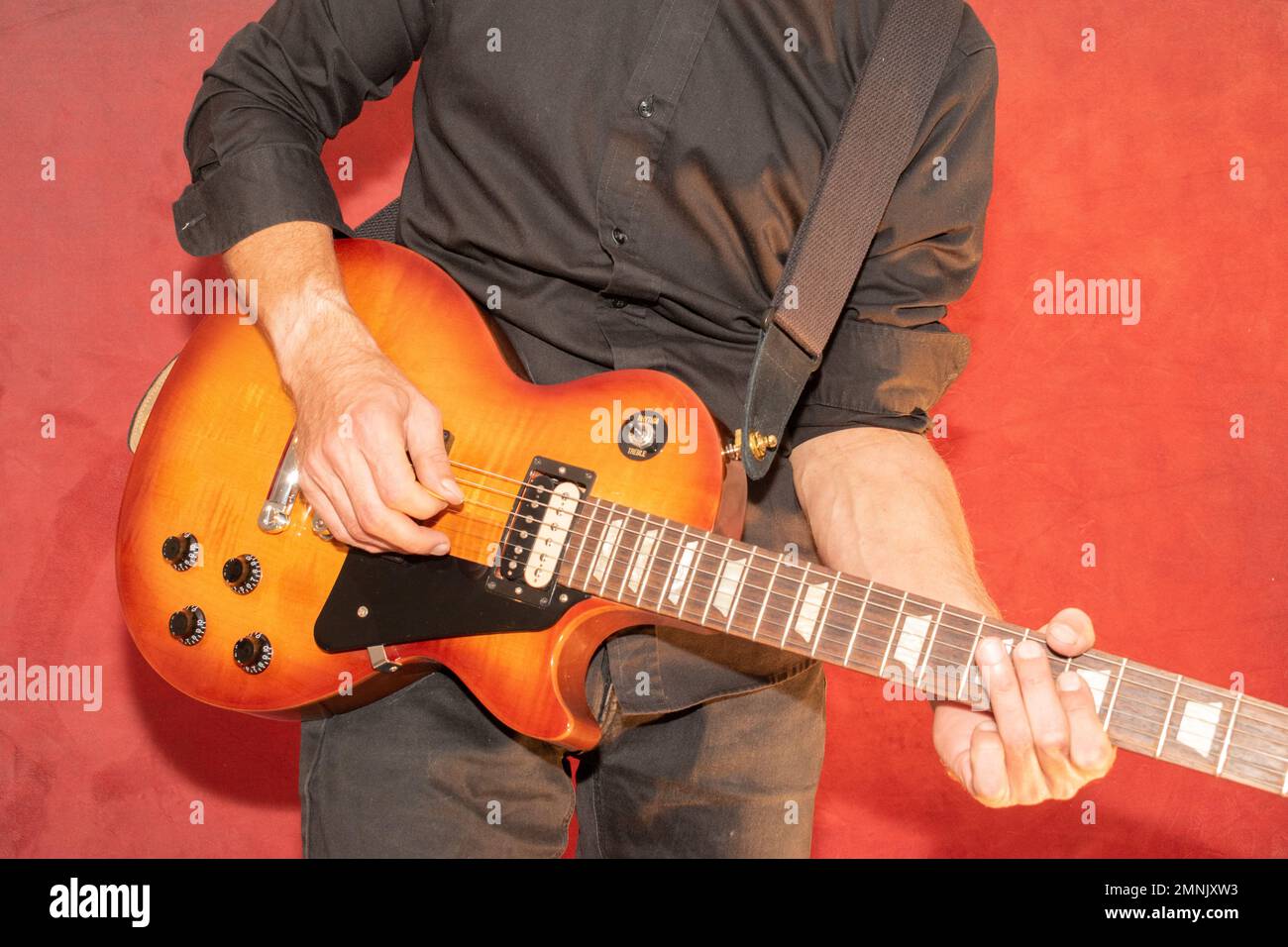 Vaduz, Liechtenstein, September 28, 2022 Artist is performing with a ...