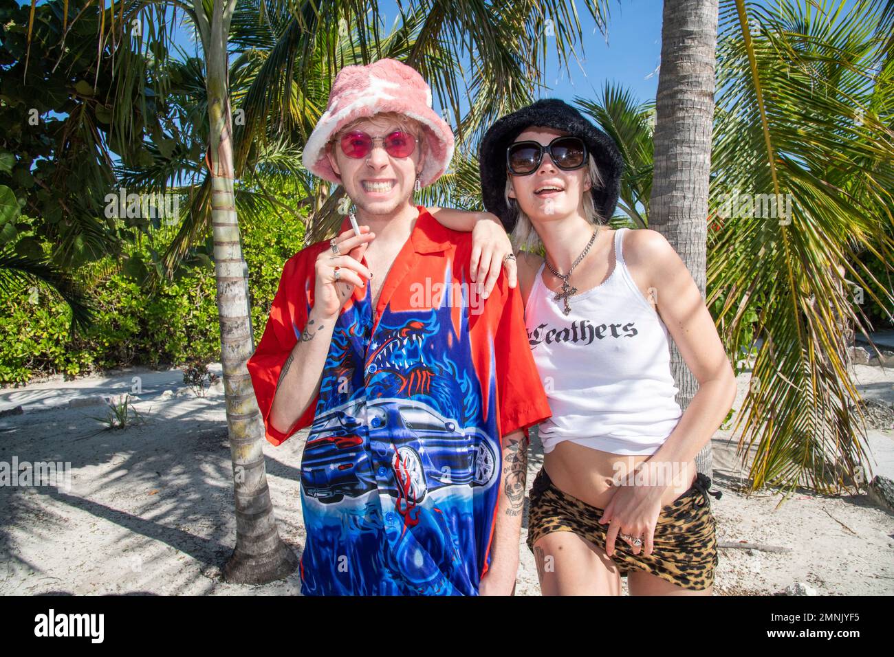 Sam Matlock, left, and Milkie Way of Wargasm pose during day three of ...