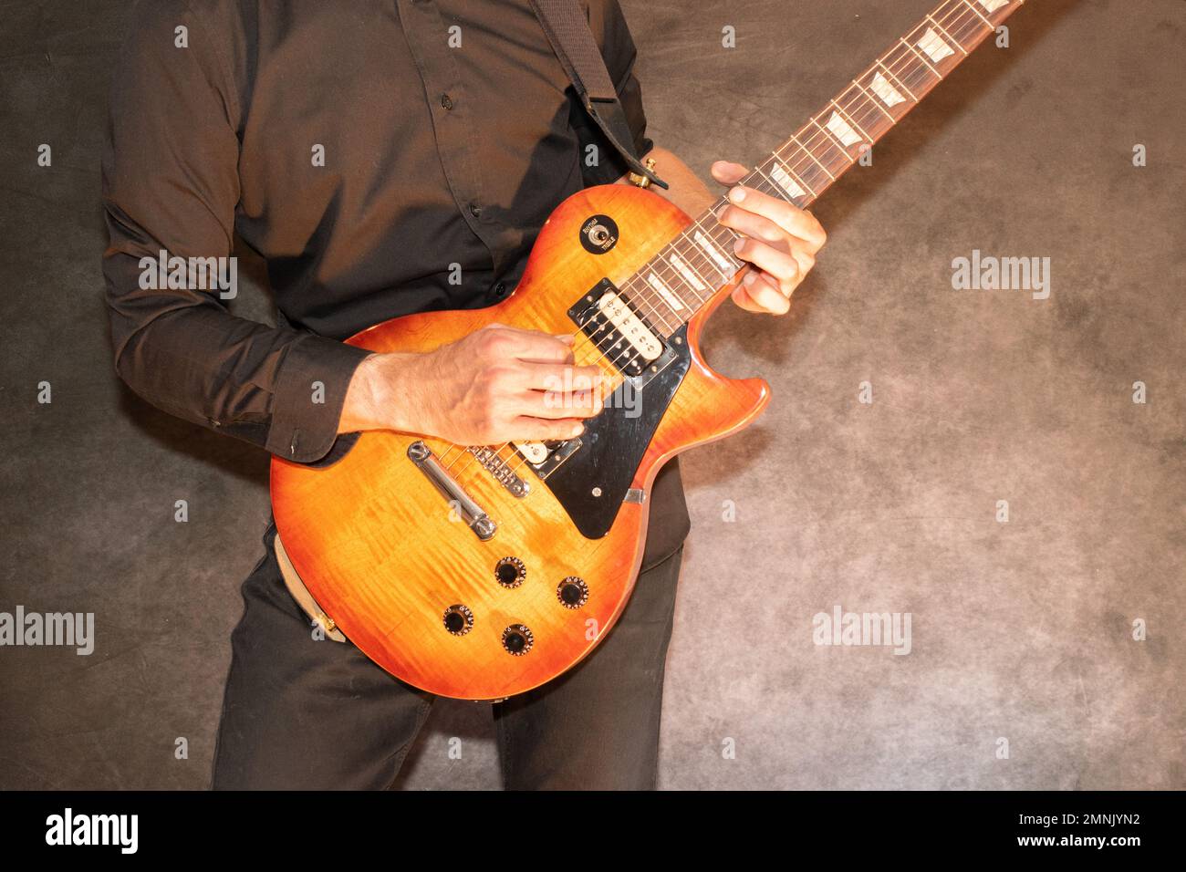 Vaduz, Liechtenstein, September 28, 2022 Artist is performing with a ...