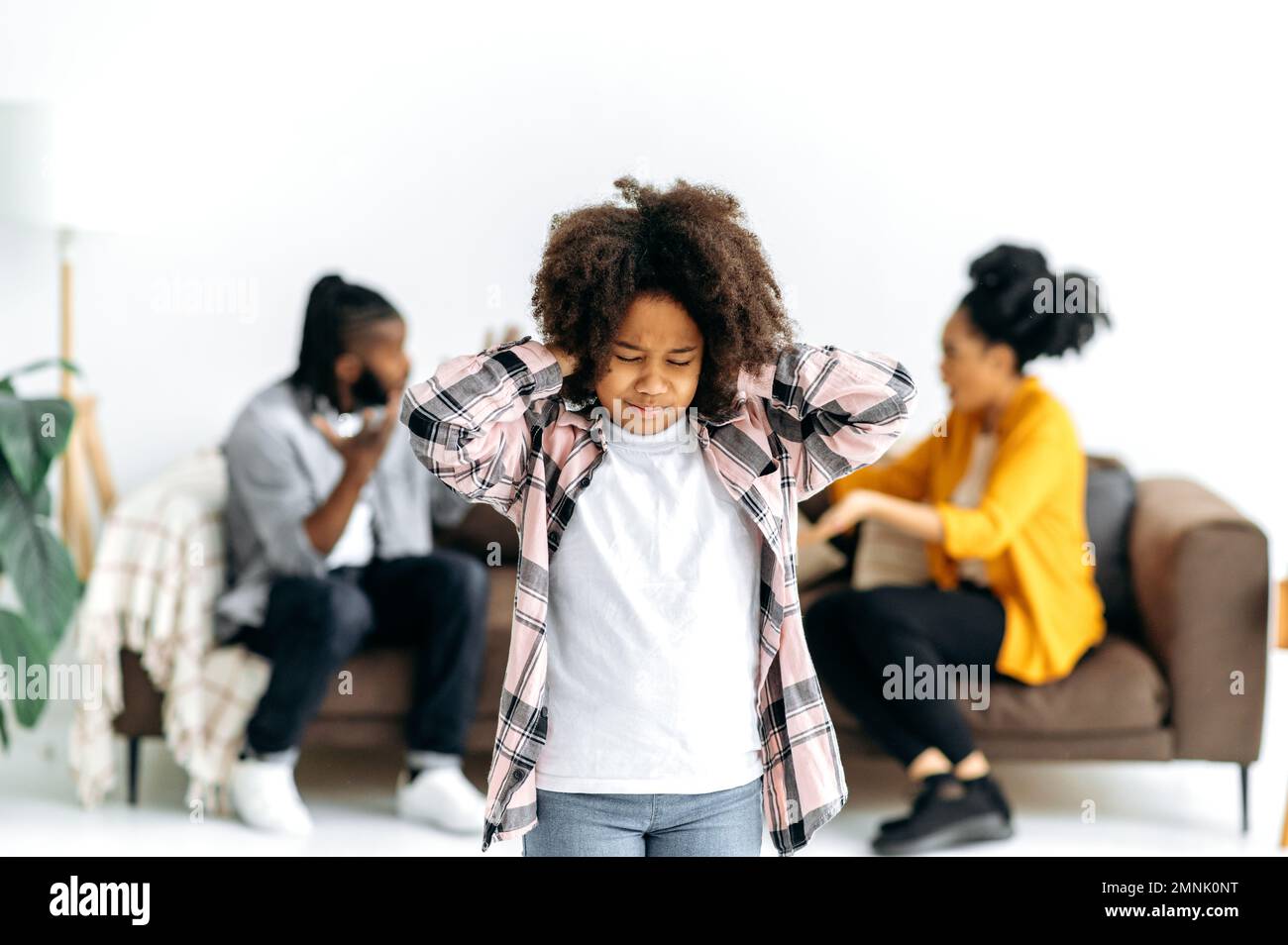 Unhappy Black Family