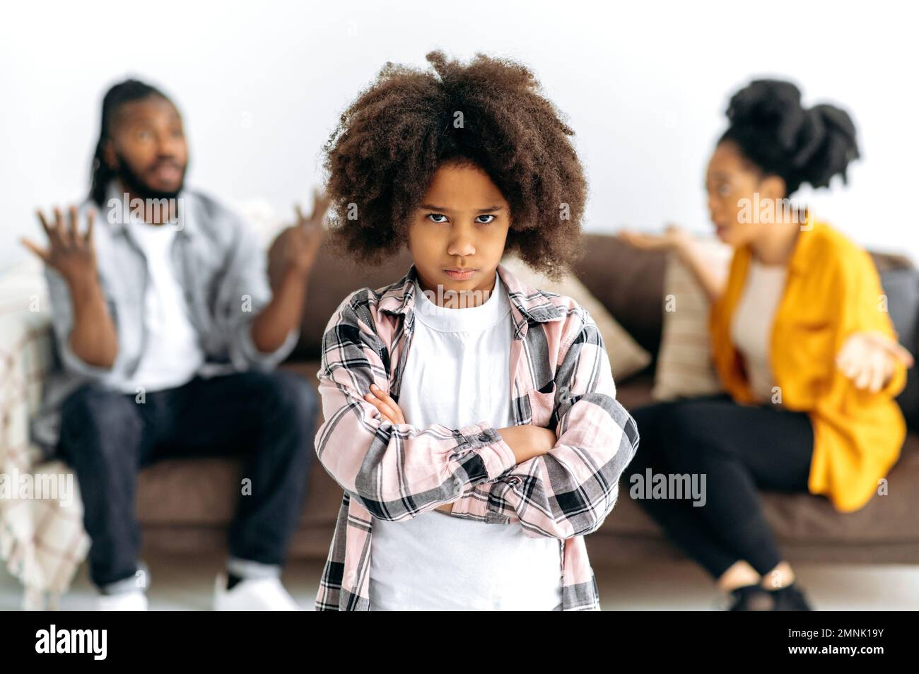 Unhappy Black Family