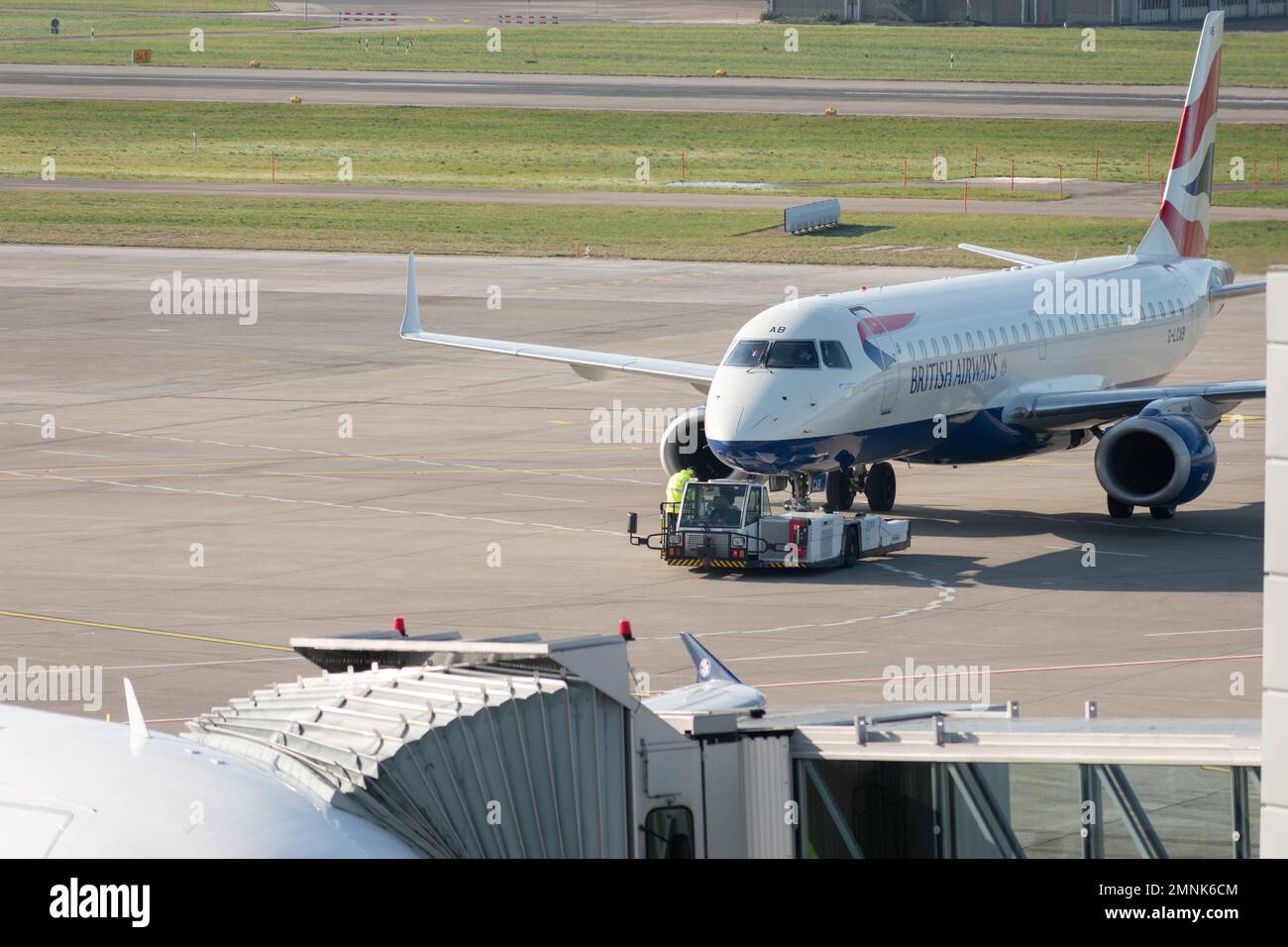 Zurich, Switzerland, January 19, 2023 British airways Embraer E-190SR ...