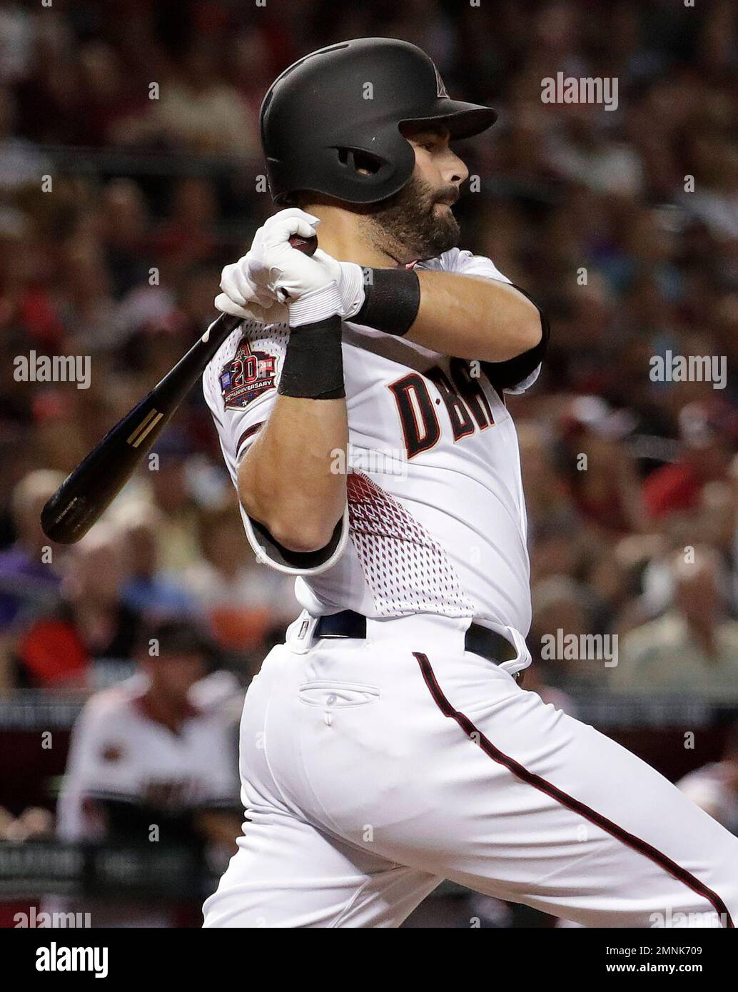 Arizona Diamondbacks catcher Alex Avila hits against the Colorado ...