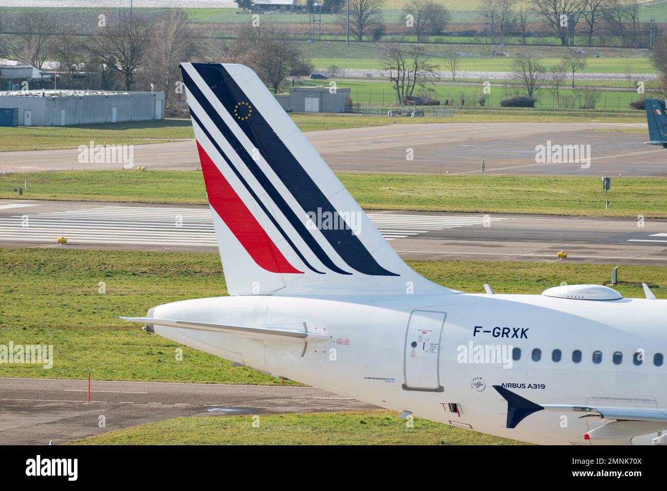 Zurich, Switzerland, January 19, 2023 Air France Logo on the tail of an ...